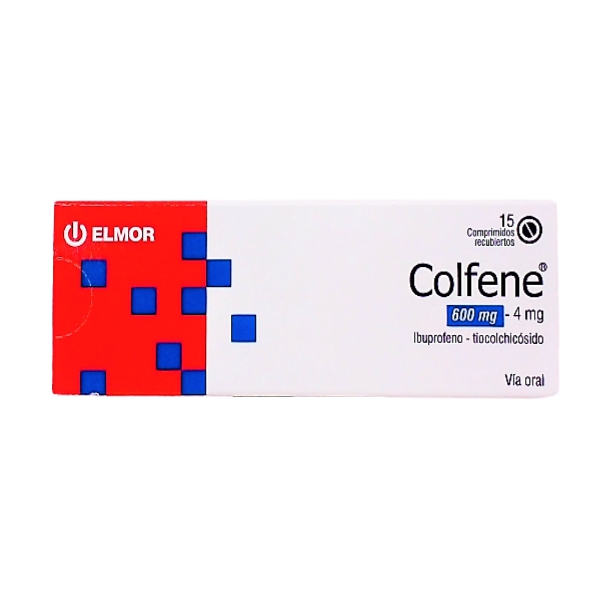 Colfene Ibuprofeno+Tiocolchicosido 600Mg/4Mg X 15Tabletas. Elmor ...