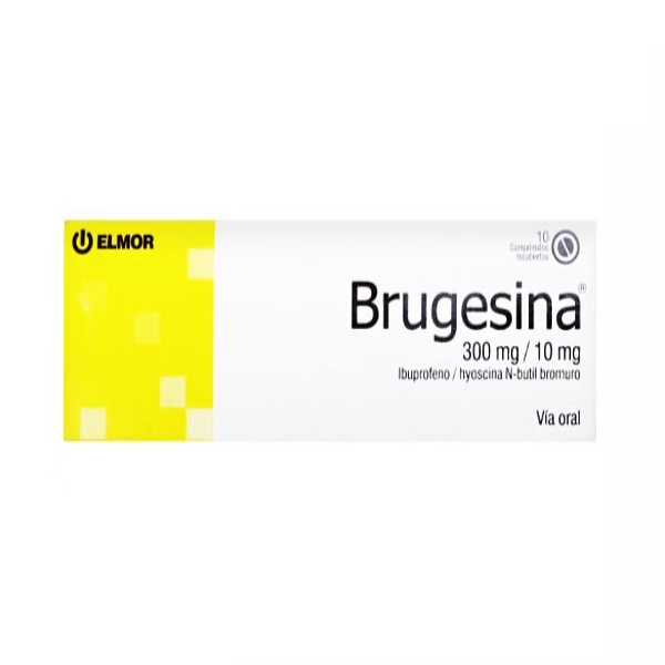 Brugesina Ibuprofeno+Hioscina 300Mg/10Mg X 10 Comprimidos Elmor ...