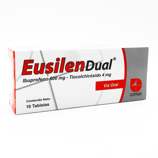 Eusilen Dual Ibuprofeno + Tiocolchicósido 600Mg/4Mg X 10 Tabletas ...