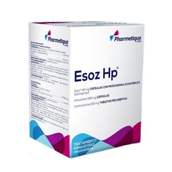 Esoz Hp Esomeprazol+Amoxicilina+Clindamicina X 10 Unidad Pharmetique ...