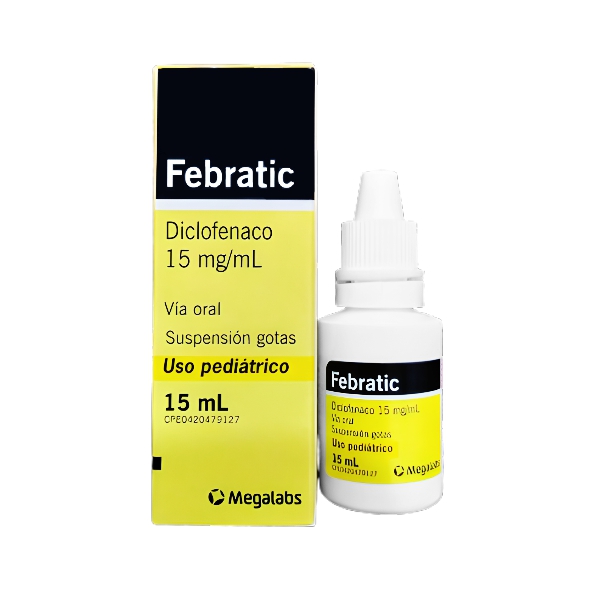 Febratic Diclofenac Potásico Gotas Pediátrico 15Mg/Ml X 15Ml Megalabs ...