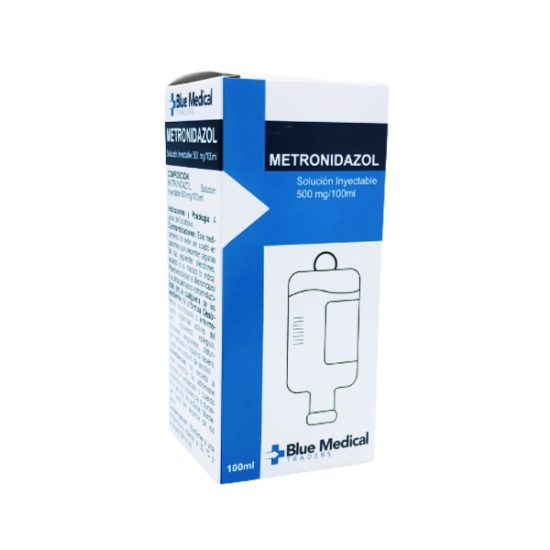 Metronidazol Solución Inyectable 500Mg/100Ml I.V Blue Medical ...