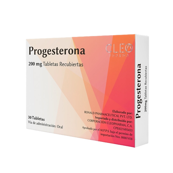 Progesterona 200Mg X 30 Tabletas Cleo Pharma - Farmadon - La Farmacia de la Esquina