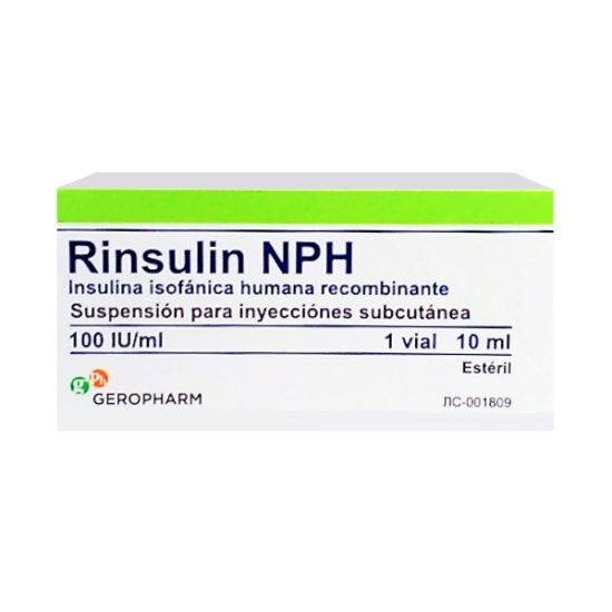 Rinsulin Nph Ampolla 100Ui/Ml X 10Ml Geropharm - Farmadon - La Farmacia de la Esquina