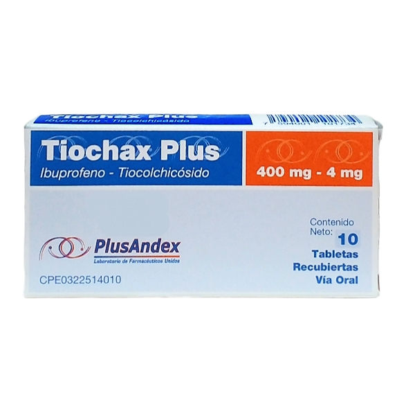 Tiochax Plus Ibuprofeno+Tiocolchicósido 400Mg/4Mg X 10 Tabletas ...