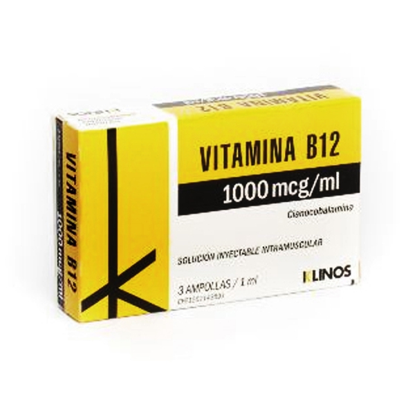 Vitamina B12 1000Mcg/Ml I.M X 3 Ampolla Klinos - Farmadon - La Farmacia ...