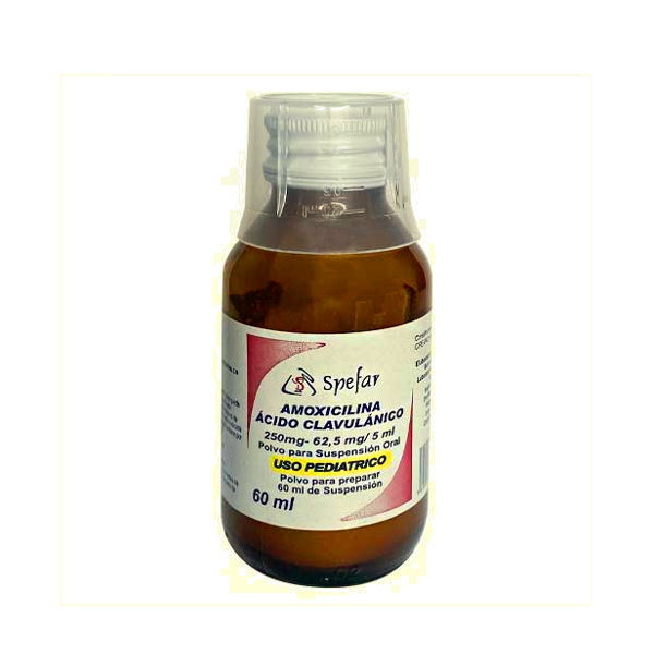 Amoxicilina + Ácido Clavulánico Suspensión Polvo 250Mg-62.5Mg/5Ml X ...