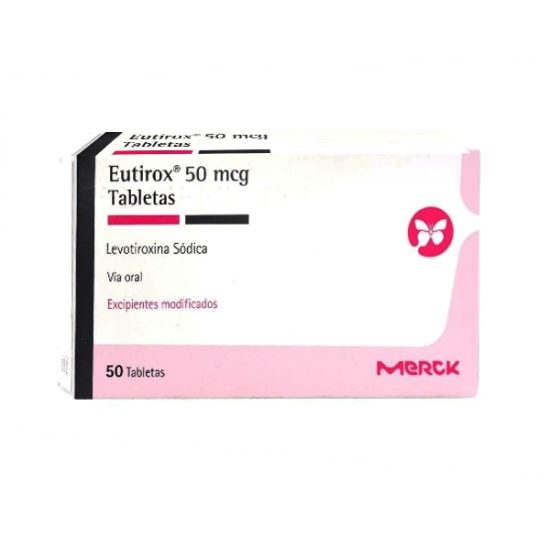 Eutirox Levotiroxina Sódica 50mg x 50 Tabletas Merck - Farmadon - La ...