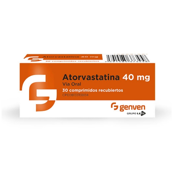 Atorvastatina 40mg x 30 Comprimidos - Genven - Farmadon - La Farmacia de la Esquina