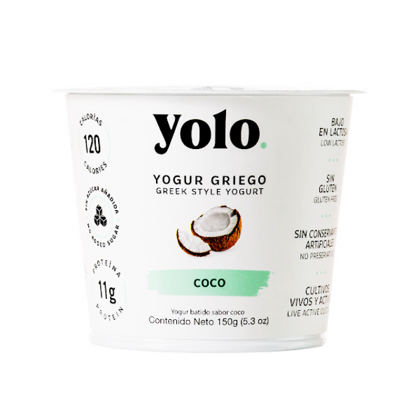 Yolo Yogurt Griego Coco X 150Gr - Farmadon - La Farmacia de la Esquina
