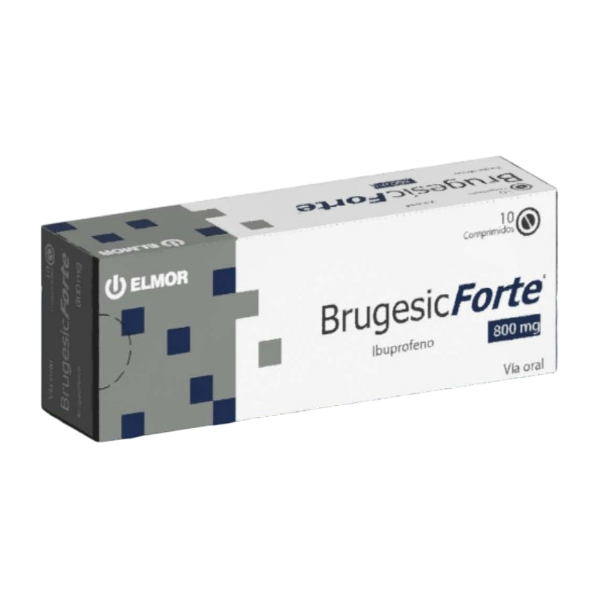 Brugesic Forte Ibuprofeno 800Mg X 10 Comprimidos Elmor - Farmadon - La Farmacia de la Esquina