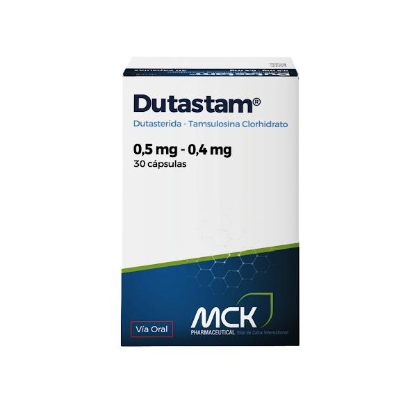Dutastam Dutasterida + Tamsulosina 0.5Mg/0.4Mg X 30 Cápsulas Mck ...