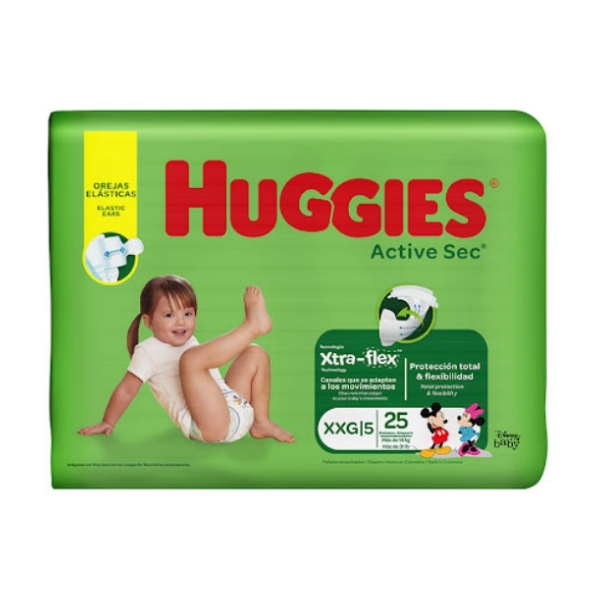 Huggies Pañal Active Sec Talla Xxg X 25 Unidades - Farmadon - La ...