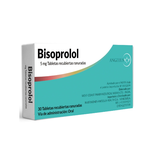Bisoprolol 5Mg X 30 Tabletas Angelus - Farmadon - La Farmacia de la Esquina