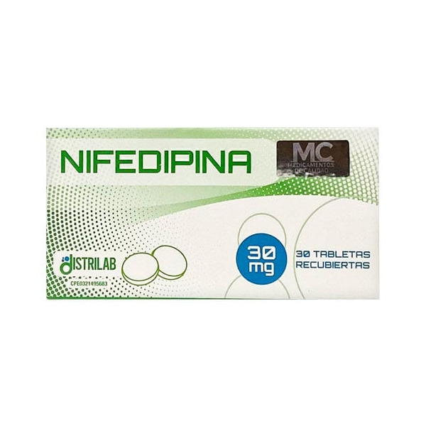 Nifedipina 30Mg X 30 Tabletas Distrilab - Farmadon - La Farmacia de la ...