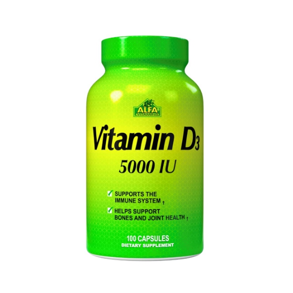 Vitamina D3 5000Ui X 100 Cápsulas Alfa - Farmadon - La Farmacia de la Esquina