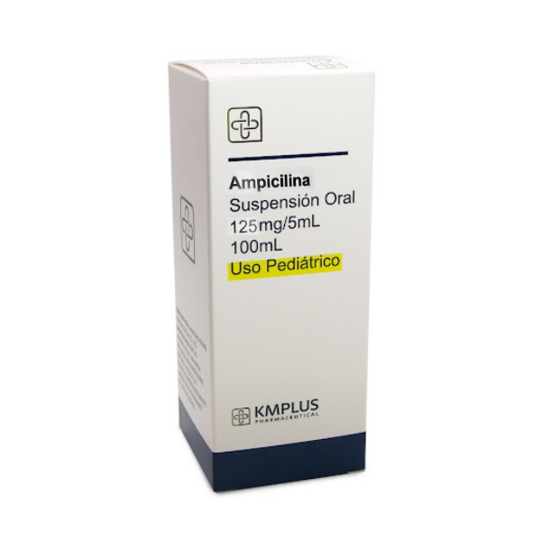 Ampicilina Suspensión Polvo Pediátrico 125Mg/5Ml X 100Ml Kmplus ...