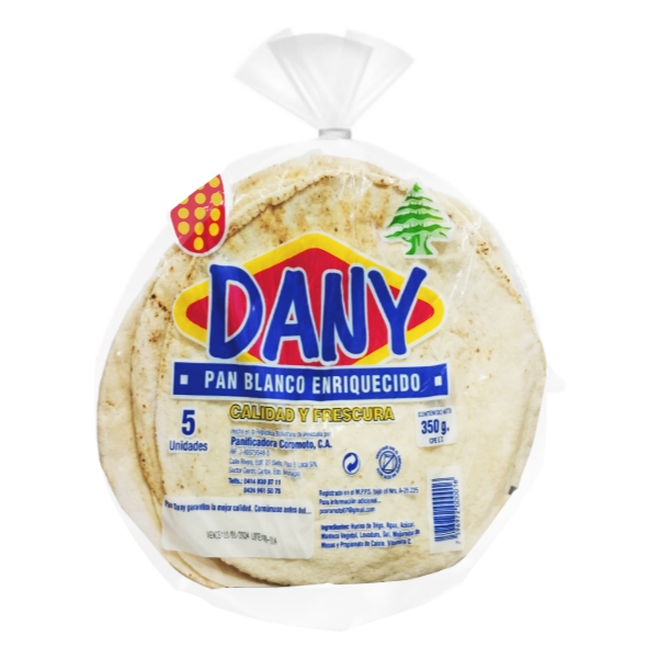 Dany Pan Arabe 350Gr X 5 Unidades - Farmadon - La Farmacia de la Esquina