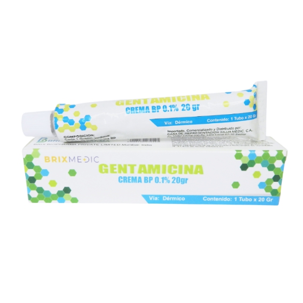 Gentamicina 0.1% Crema Tópico X 20Gr. Brixmedic - Farmadon - La ...