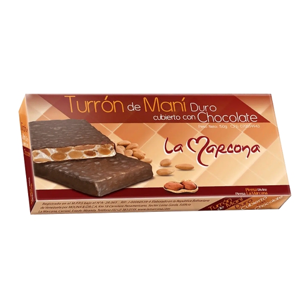 La Marcona Turron De Maní Duro Con Chocolate 150Gr - Farmadon - La ...