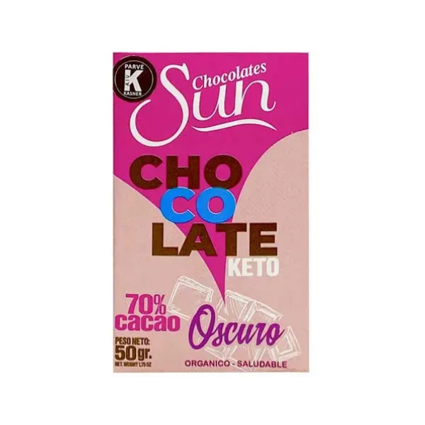 Sun Chocolate Keto Oscuro Sin Azucar 50Gr - Farmadon - La Farmacia de ...