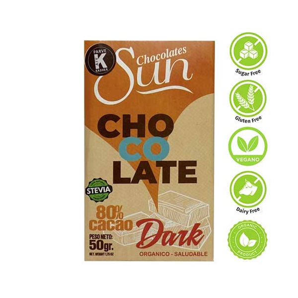 Sun Chocolate Oscuro Choco/Cookies Sin Azúcar 100Gr. - Farmadon - La ...