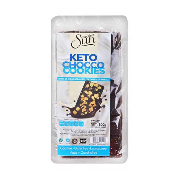 Sun Chocolate Oscuro Choco/Cookies Sin Azúcar 100Gr. - Farmadon - La ...