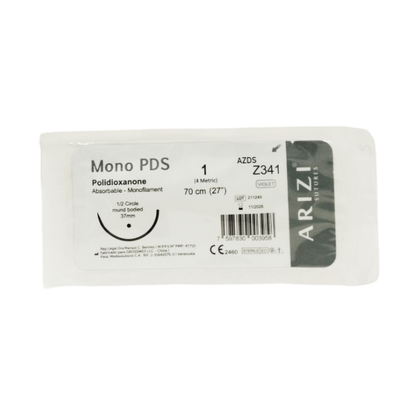 Sutura Mono Pds Polidioxanona 1 Aguja Curva Absorbible 37Mm Arizi - Farmadon - La Farmacia de la ...