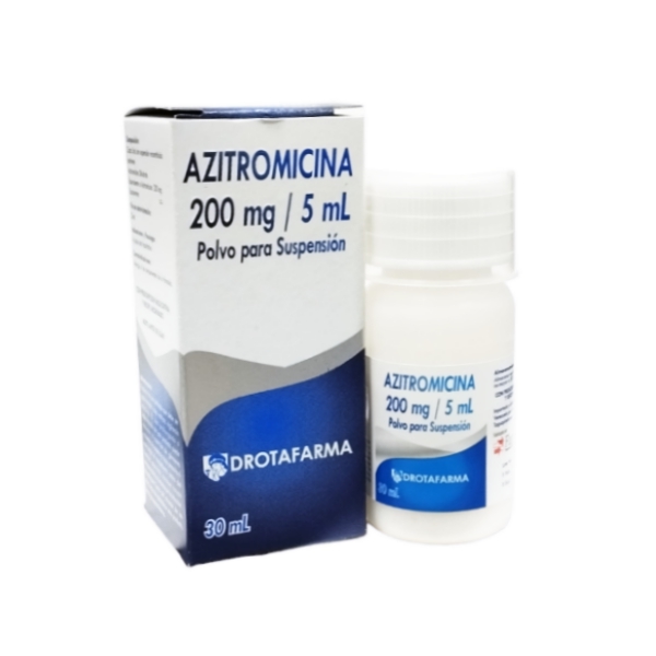 Azitromicina Suspensión Polvo 200Mg/5Ml X 30Ml Drotafarma - Farmadon - La Farmacia de la Esquina
