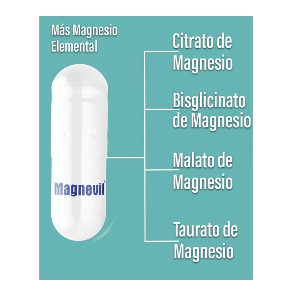 Magnevit Citrato de Magnesio 500mg x 30 Cápsulas - Natur Life's ...