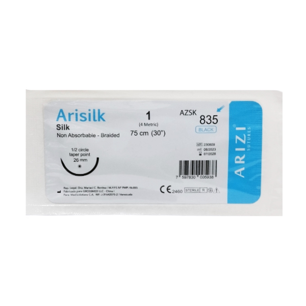 Sutura Seda Silk 1 Sin Aguja No Absorbible. 75Cm R-87 Arizi - Farmadon ...