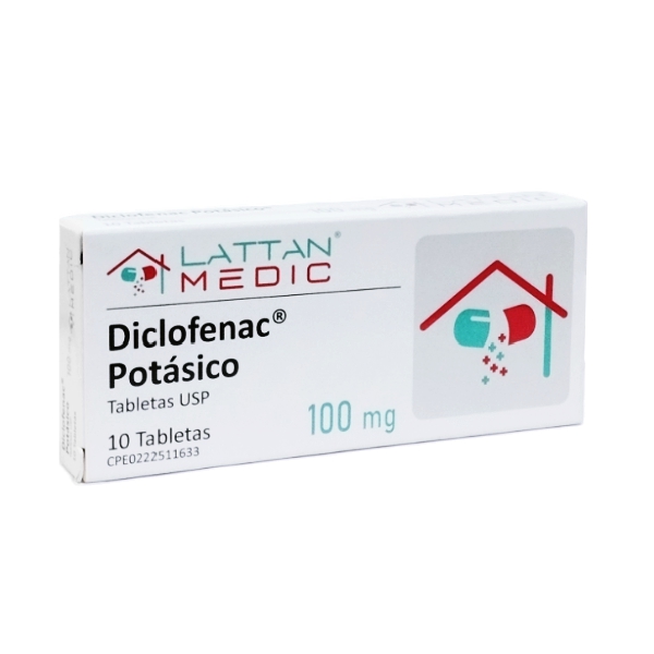 Diclofenac Potásico 100Mg X 10 Tabletas Lattan Medic - Farmadon - La ...