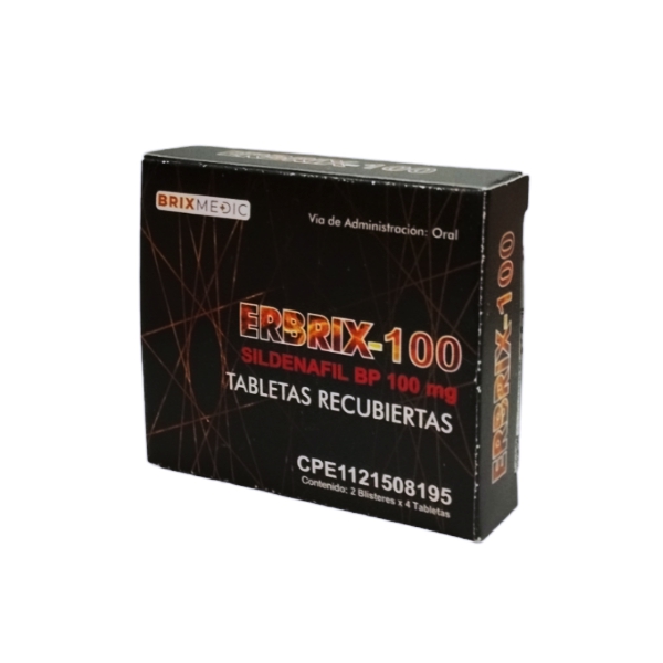 Erbrix-100 Sildenafil 100Mg X 8 Tabletas Brixmedic - Farmadon - La ...