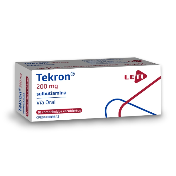 Tekron Sulbutiamina 200Mg X 10 Comprimidos Leti - Farmadon - La Farmacia de la Esquina
