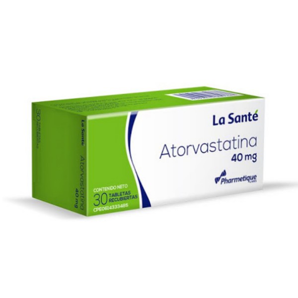 Atorvastatina 40mg x 30 Tabletas – La Santé - Farmadon - La Farmacia de la Esquina