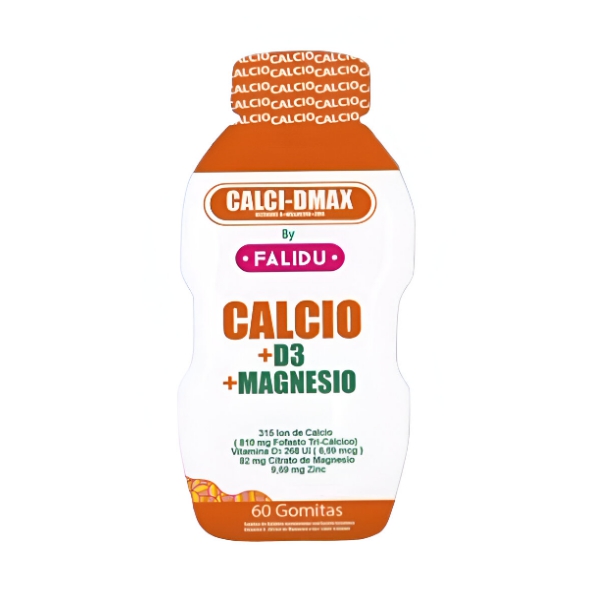 Calci - Dmax X 60 Gomitas Falidu - Farmadon - La Farmacia de la Esquina