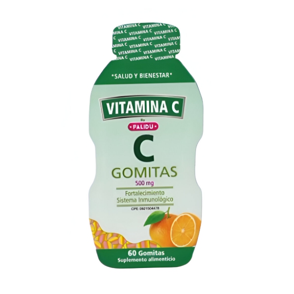 Vitamina C 500Mg X 60 Gomitas Falidu - Farmadon - La Farmacia de la Esquina