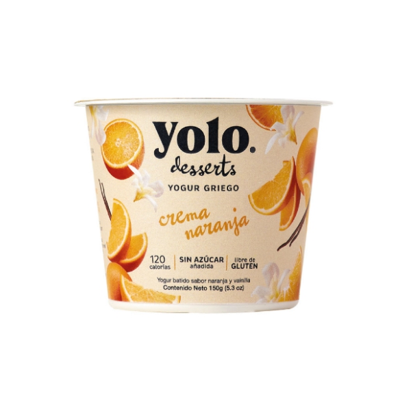 Yolo Deserts Yorgur Grego Crema Naranja 150Gr - Farmadon - La Farmacia ...