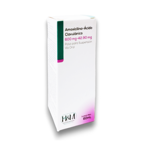 Amoxicilina + Ácido Clavulánico Suspensión En Polvo 600Mg-42.9Mg/5Ml X ...