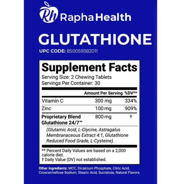 Glutathione 24-7 X 60 Cápsulas Rapha Health - Farmadon - La Farmacia de la Esquina