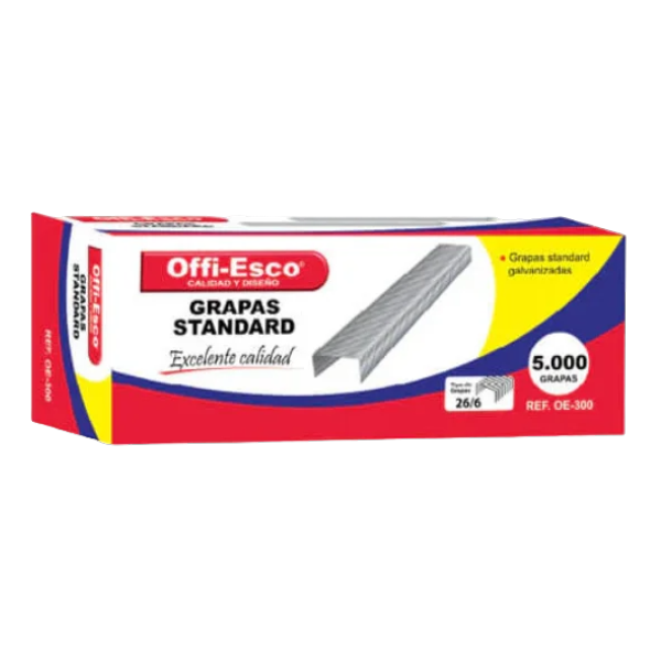 Offi-Esco Grapas Estandar X 5000 Grapas. - Farmadon - La Farmacia de la ...