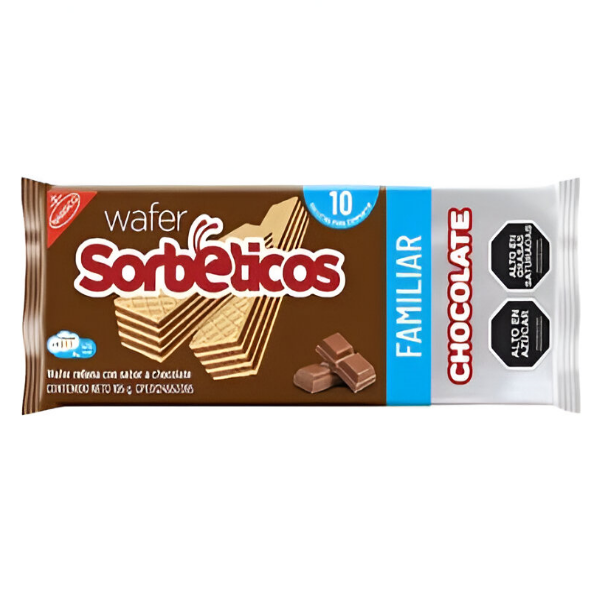 Sorbeticos Galletas Wafer Familiar Sabor Chocolate 105Gr. - Farmadon ...