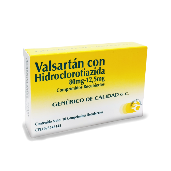 Valsartan Hct Valsartan + Hidroclorotiazida 80Mg/12.5Mg X 10 Tabletas ...