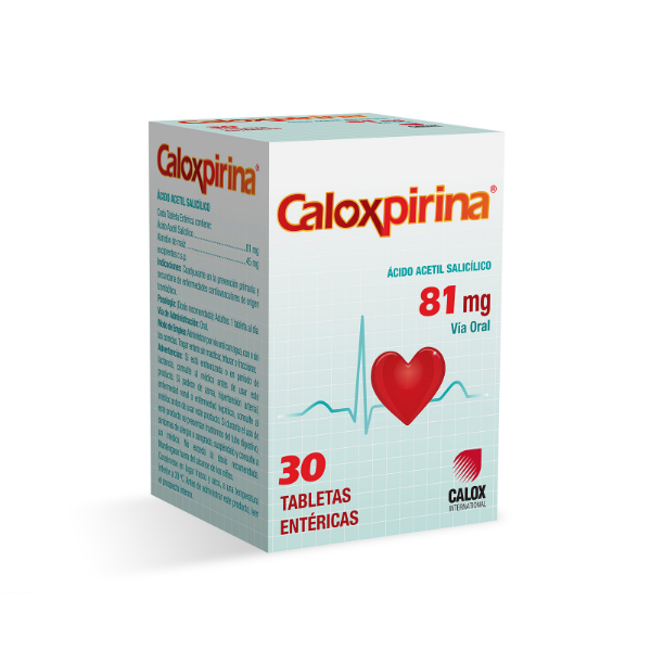 Caloxpirina Ácido Acetilsalicílico 81mg x 30 Tabletas - Calox ...
