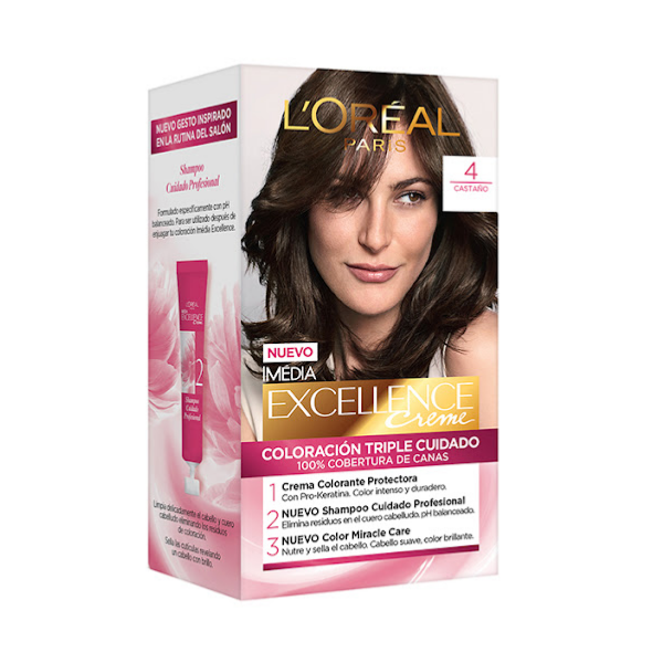 Loreal Excellence Creme Kit Tinte 4 Castaño - Farmadon - La Farmacia de ...