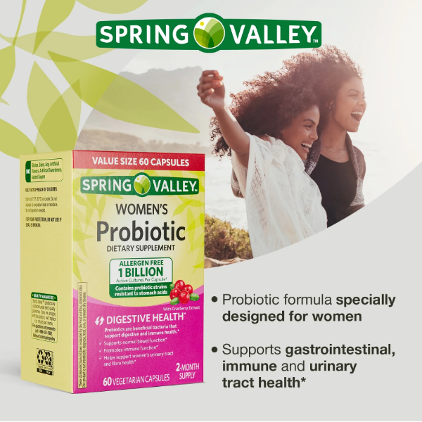 Womens Probiotic 1 Billion X 60 Cápsulas Spring Valley - Farmadon - La ...
