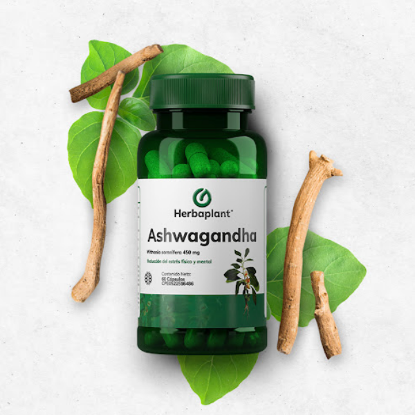 Ashwagandha 450Mg X 60 Capsulas Herbaplant - Farmadon - La Farmacia de la Esquina