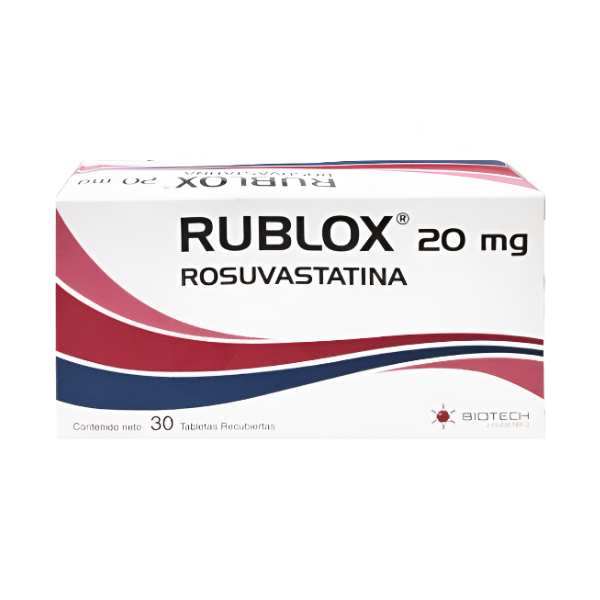 Rublox Rosuvastatina 20Mg X 30 Tabletas Biotech - Farmadon - La Farmacia de la Esquina