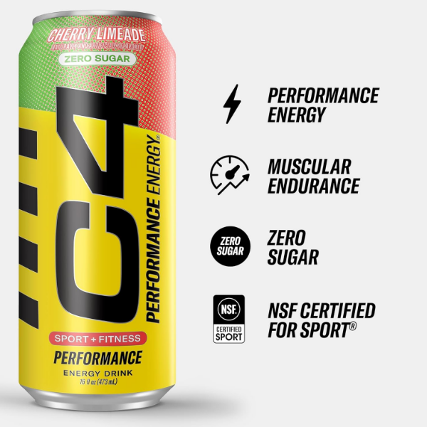 C4 Performance Energy Drink Cherry Limeade Sin Azúcar 473Ml - Farmadon ...