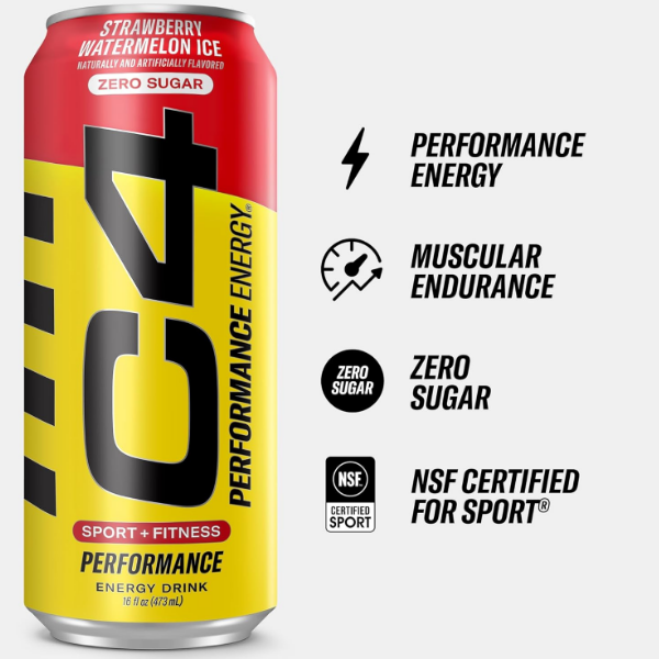 C4 Performance Energy Drink Strawberry Sin Azúcar 473Ml - Farmadon - La ...